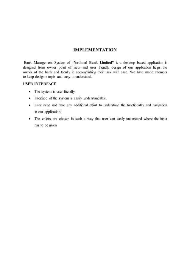 Banking Management System Project documentation | DOCX | Databases | Computer Software and ...