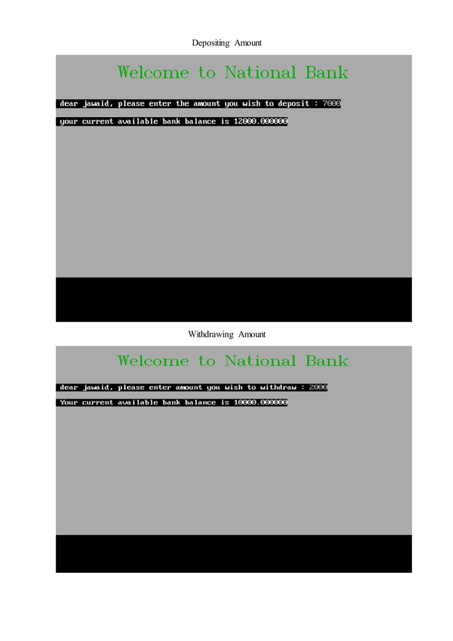 Banking Management System Project documentation | DOCX | Databases ...