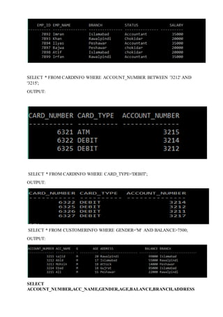 Banking Management System Project documentation | DOCX