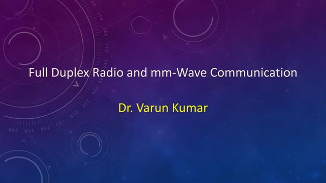 Full duplex and mm wave communication | PPT