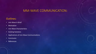Full duplex and mm wave communication | PDF