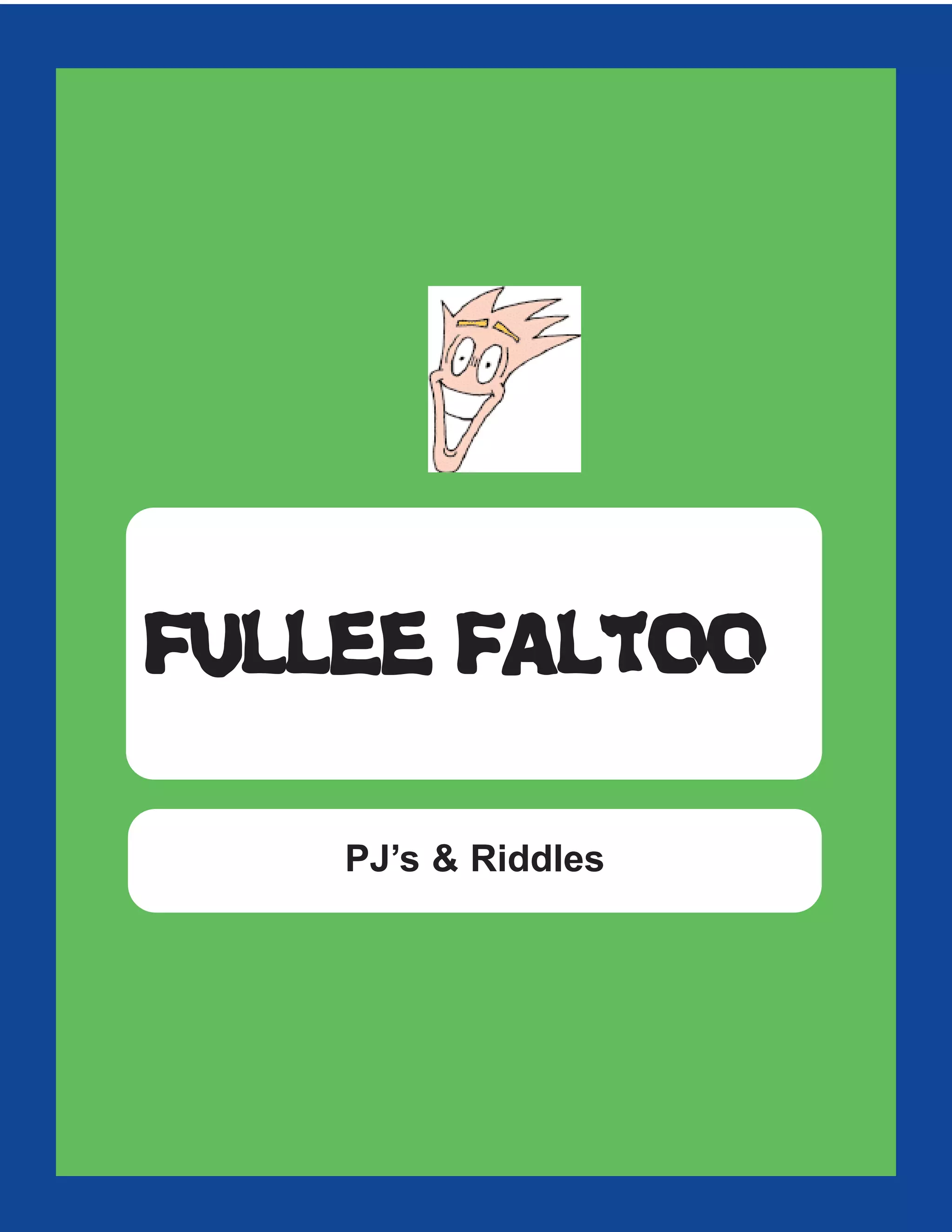 Fullee Faltoo The Ultimate Pj Collection | PDF