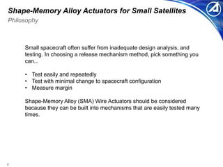 Shape-Memory Alloy Actuators for Small Satellites - Fuller | PDF