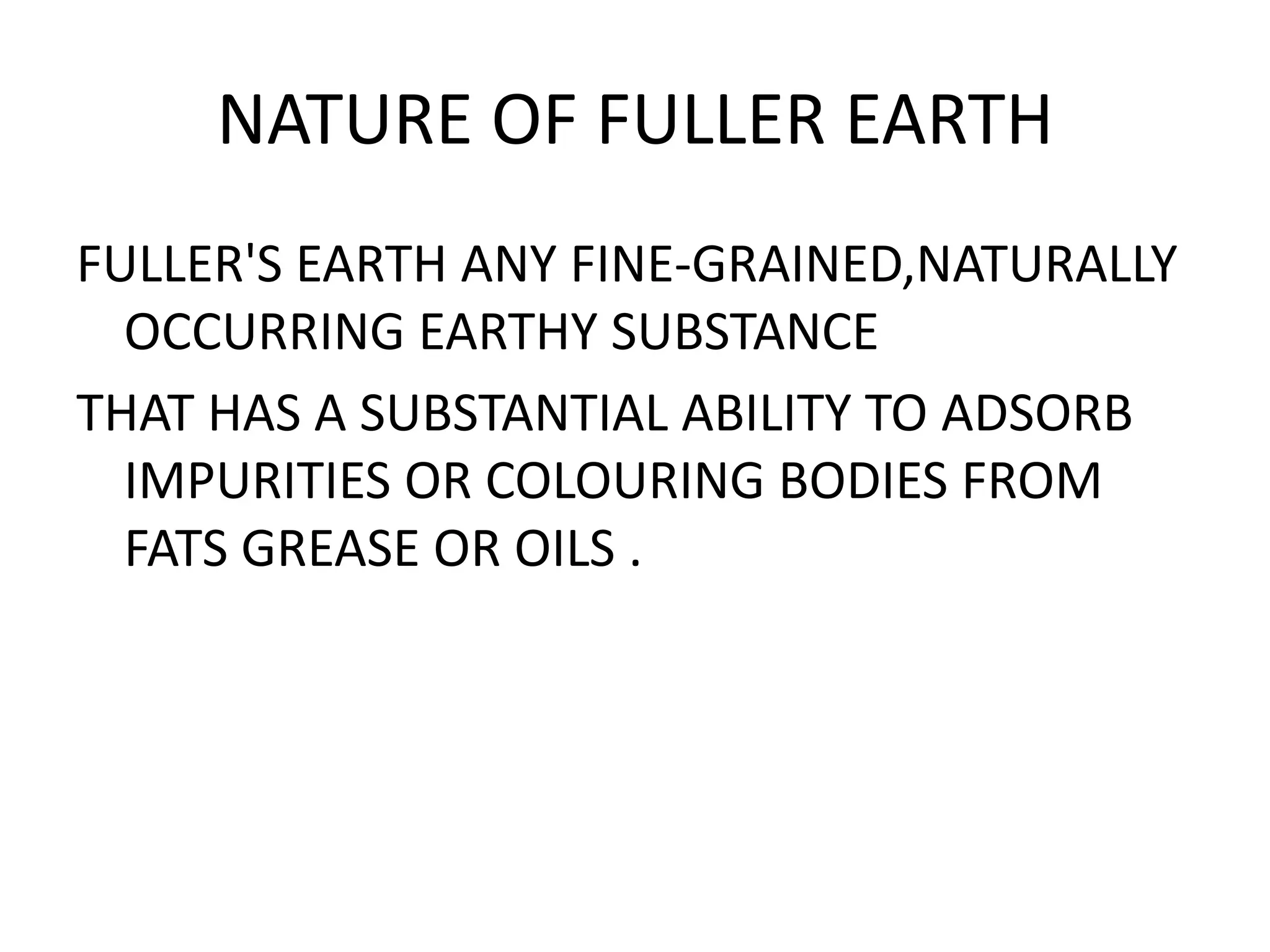 Fuller earth | PPTX