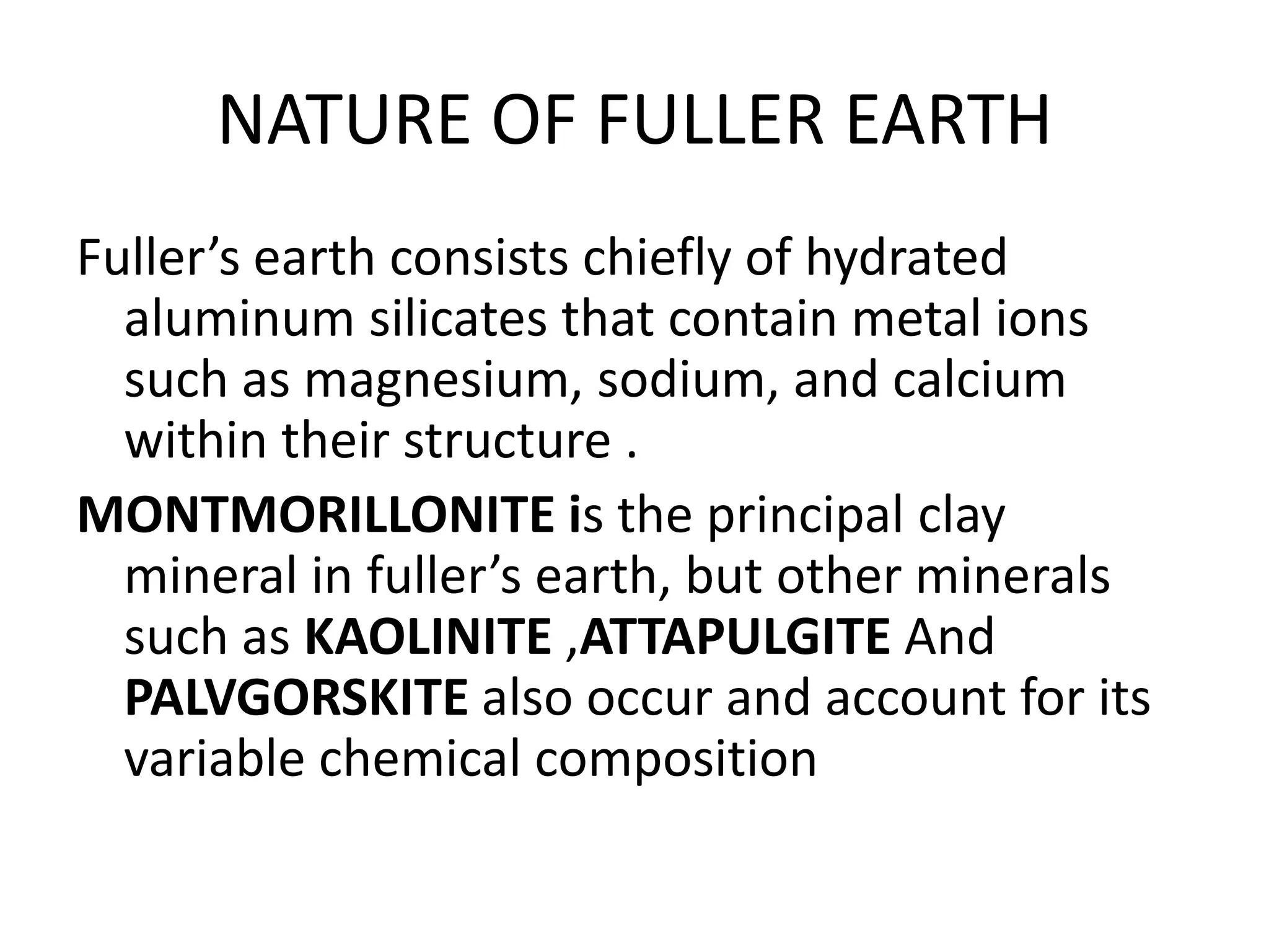 Fuller earth | PPTX