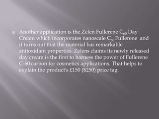 Fullerenes applications | PPTX