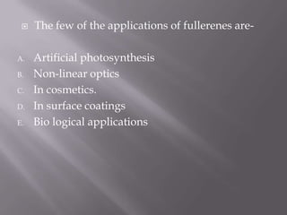 Fullerenes applications PPT