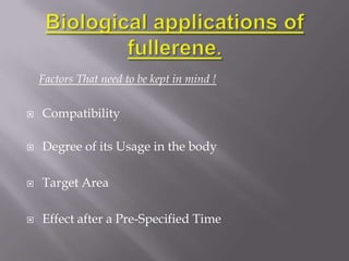Fullerenes applications PPT