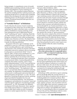 The Four Domains of Sports Marketing: A Conceptual Framework | PDF