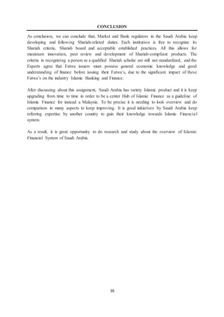 Islamic Financial System In Saudi Arabia | DOCX