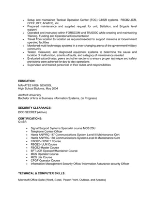 Full experience resume | DOC