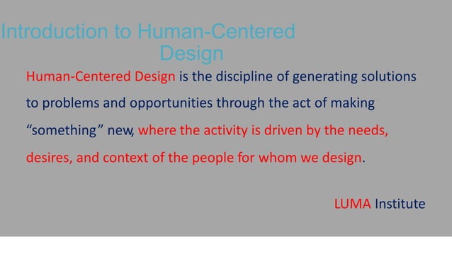 human centered design | PPTX