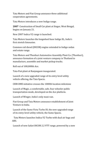 Major project report on Tata Motors and its marketing strategies | PDF