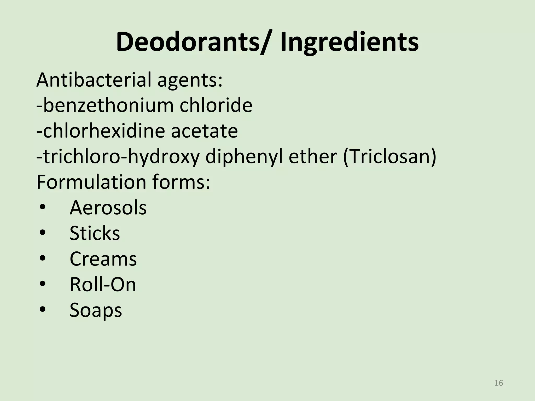 Deodorant & Antiperspirant | PDF
