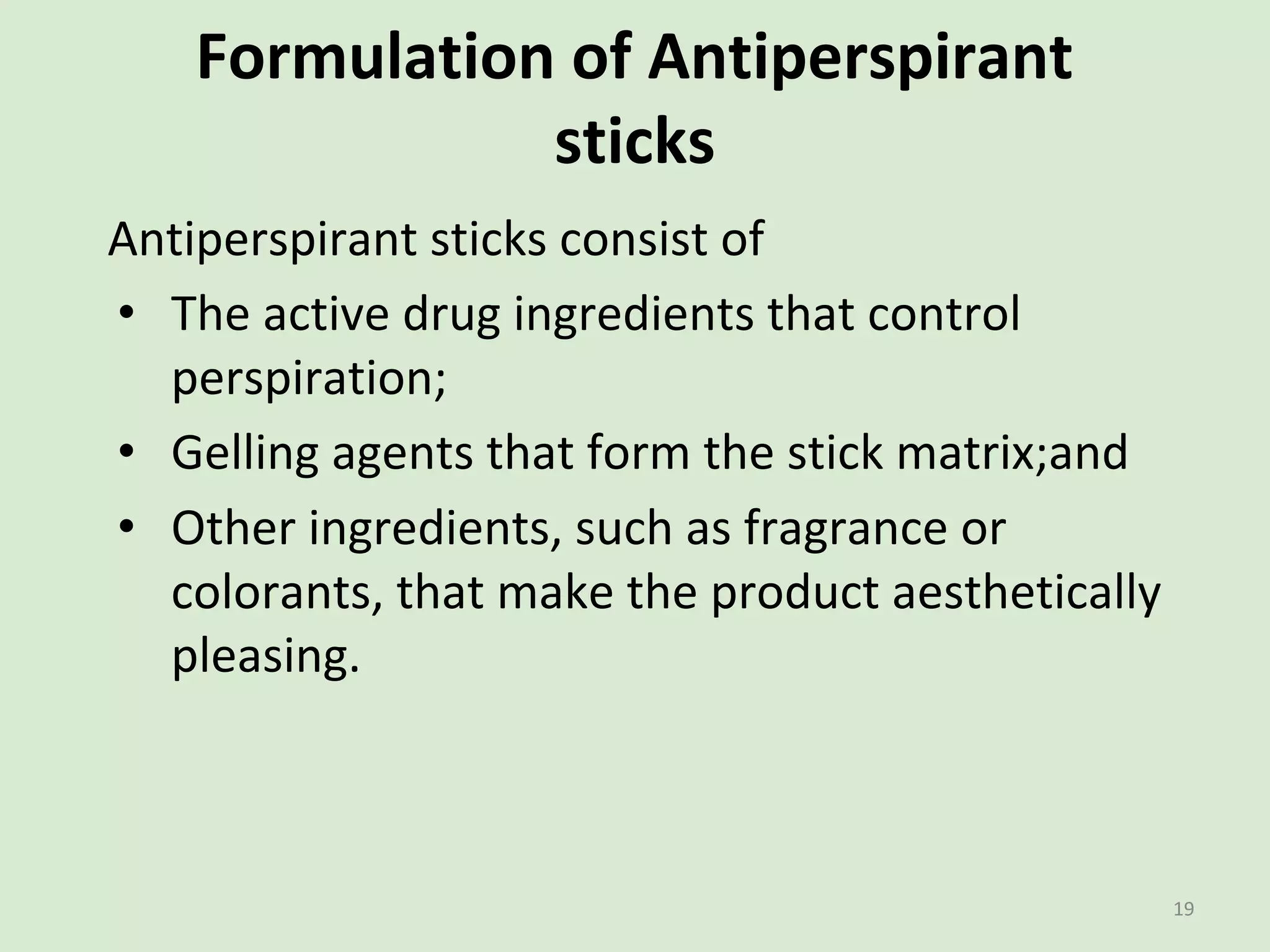 Deodorant & Antiperspirant | PDF