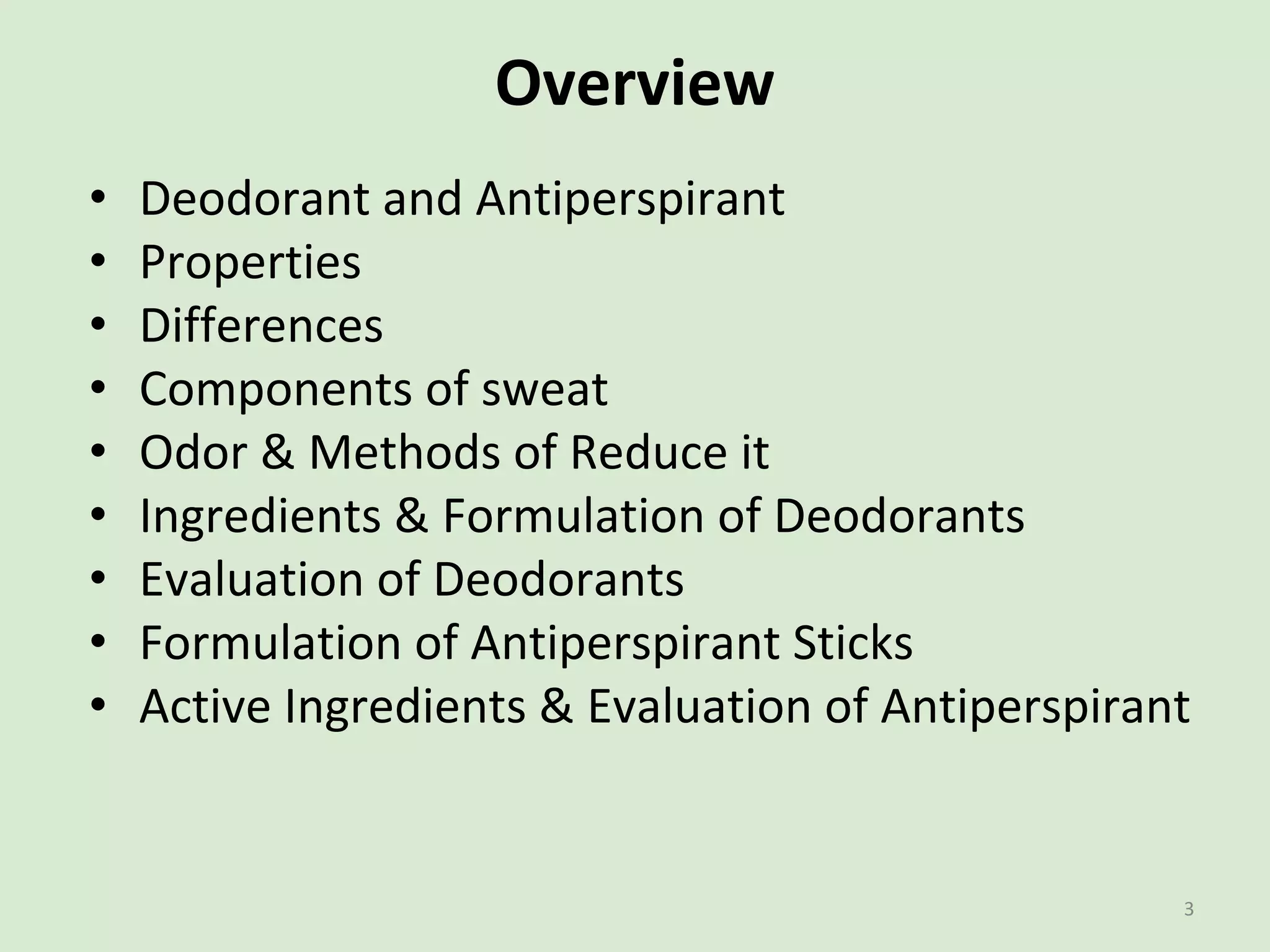 Deodorant & Antiperspirant | PDF