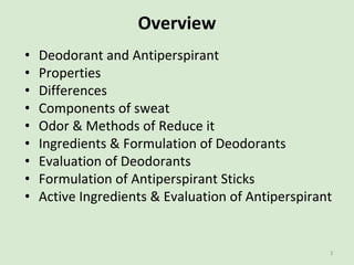 Deodorant & Antiperspirant | PDF