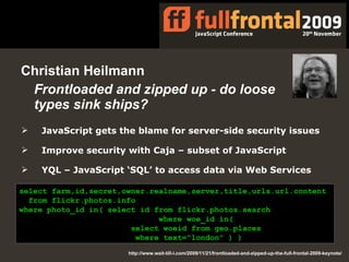 Full Frontal Javascript Conference | PPT