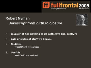 Full Frontal Javascript Conference | PPT