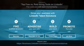 Free vs. Paid Hiring Tools on LinkedIn | PPTX