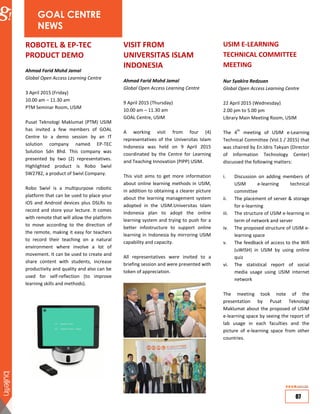 Goal Centre e-bulletin April 2015 | PDF | Online Education | Education