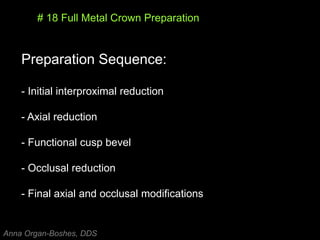Full gold crown preparation | PPT | Dental Health | Diseases and Conditions