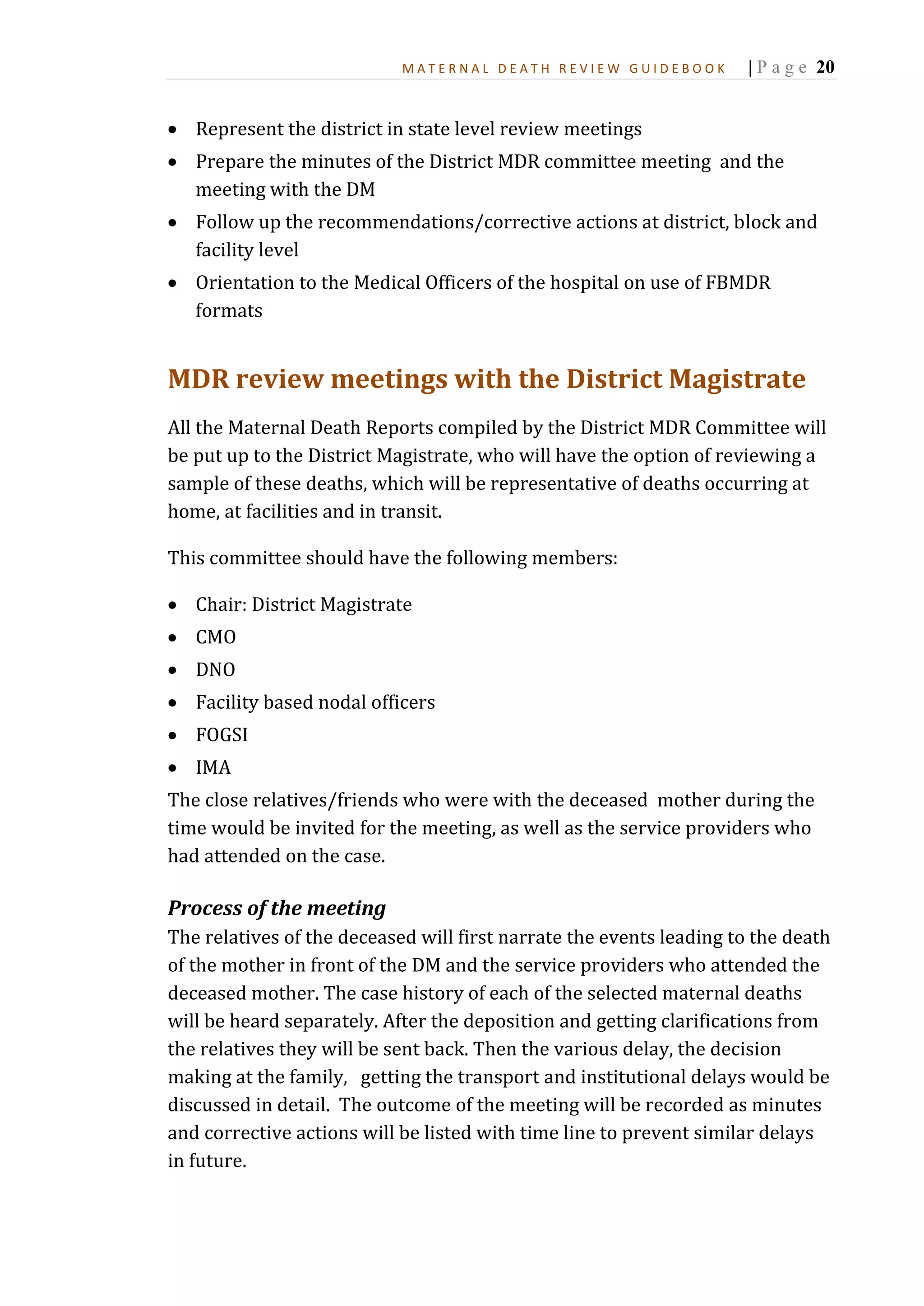 Maternal Death Review guidebook | PDF