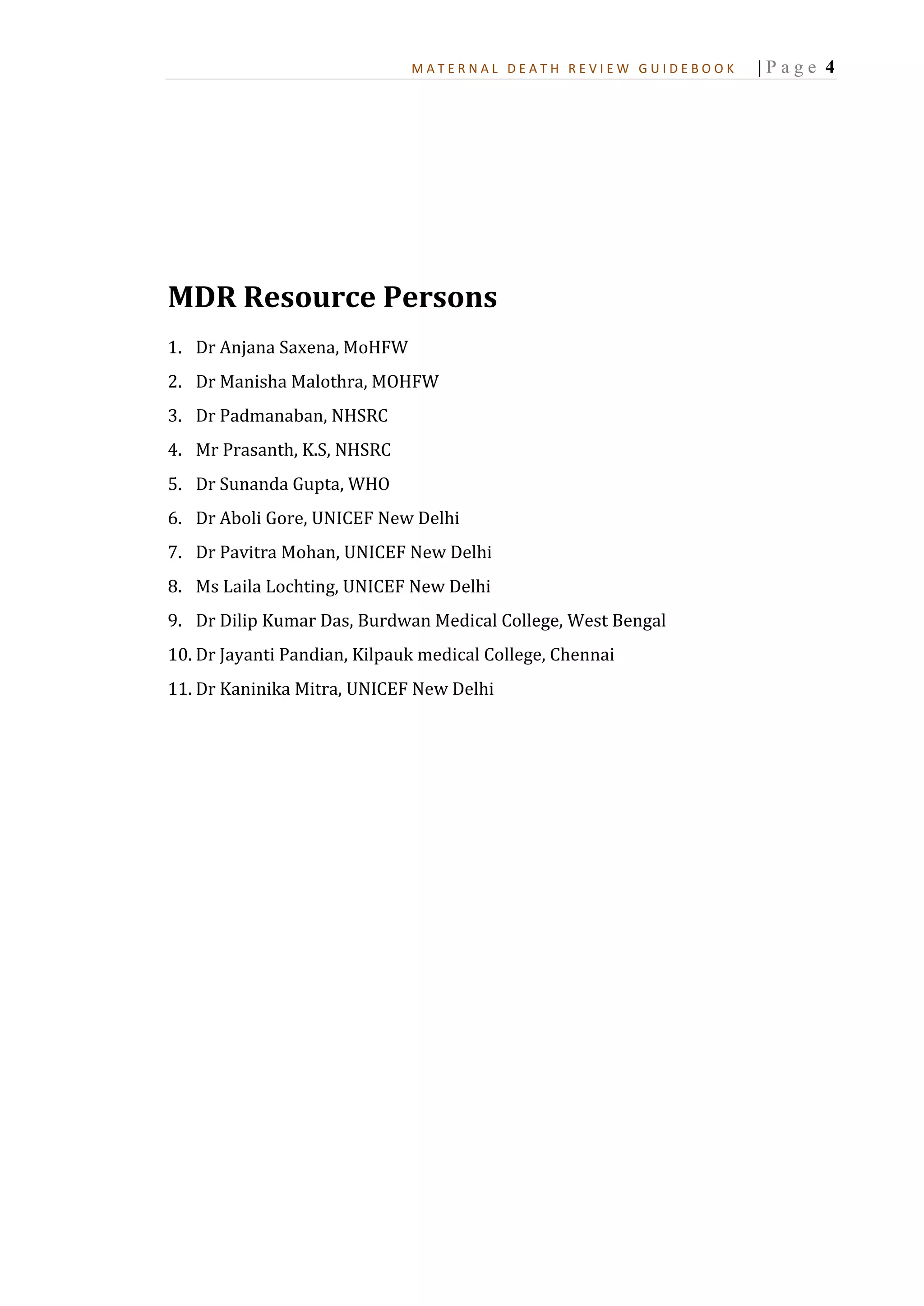 Maternal Death Review guidebook | PDF