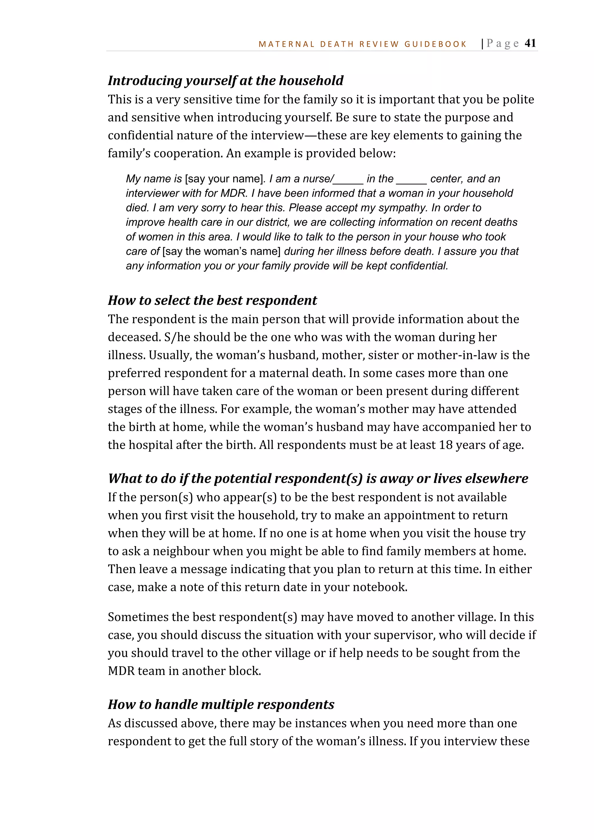 Maternal Death Review guidebook | PDF