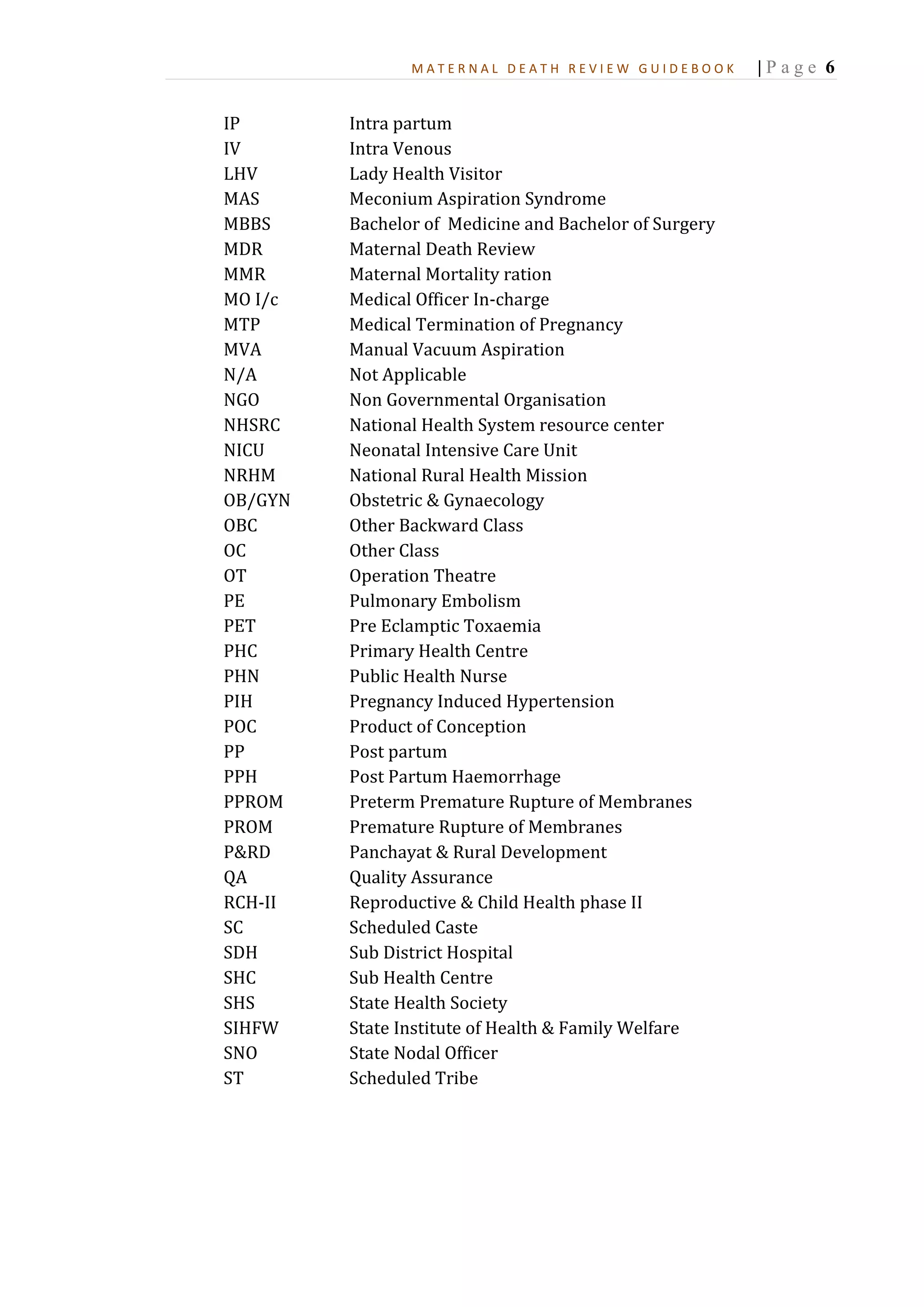 Maternal Death Review guidebook | PDF