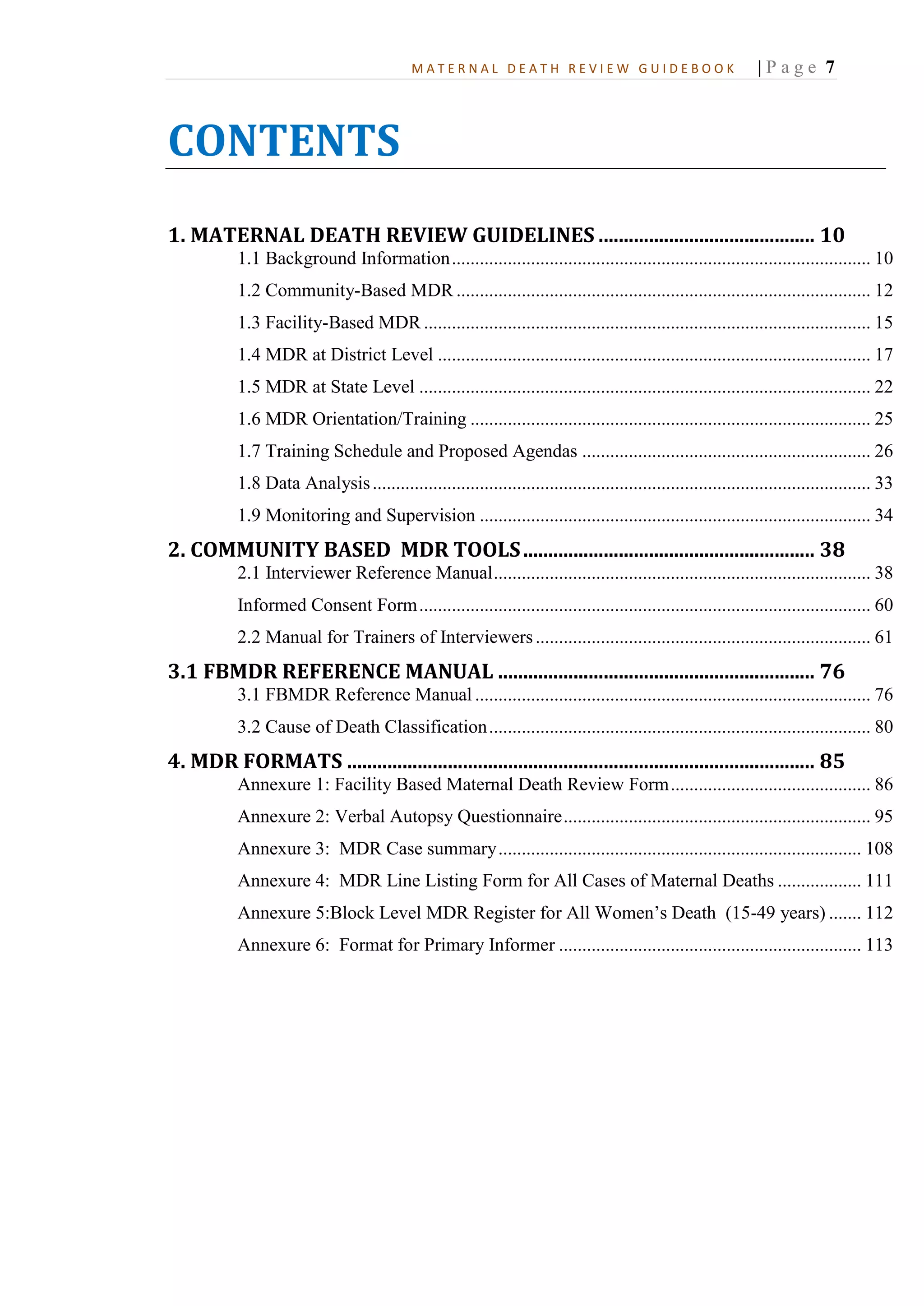 Maternal Death Review guidebook | PDF