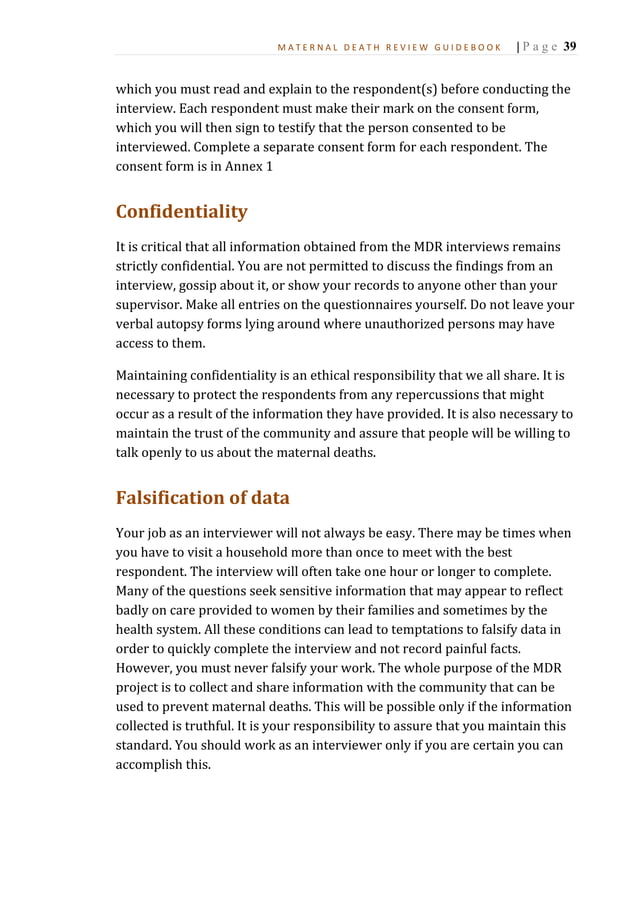 Maternal Death Review guidebook | PDF