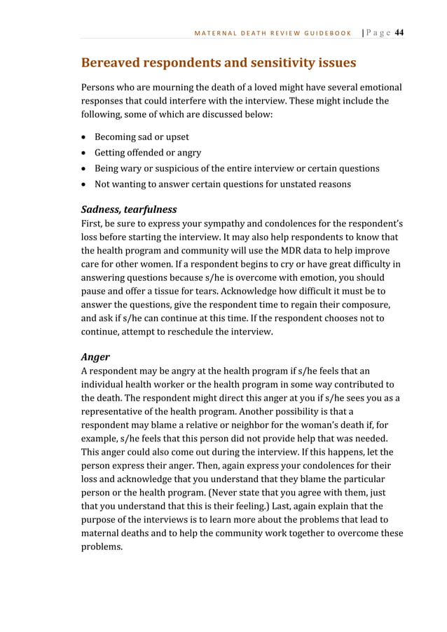 Maternal Death Review guidebook | PDF