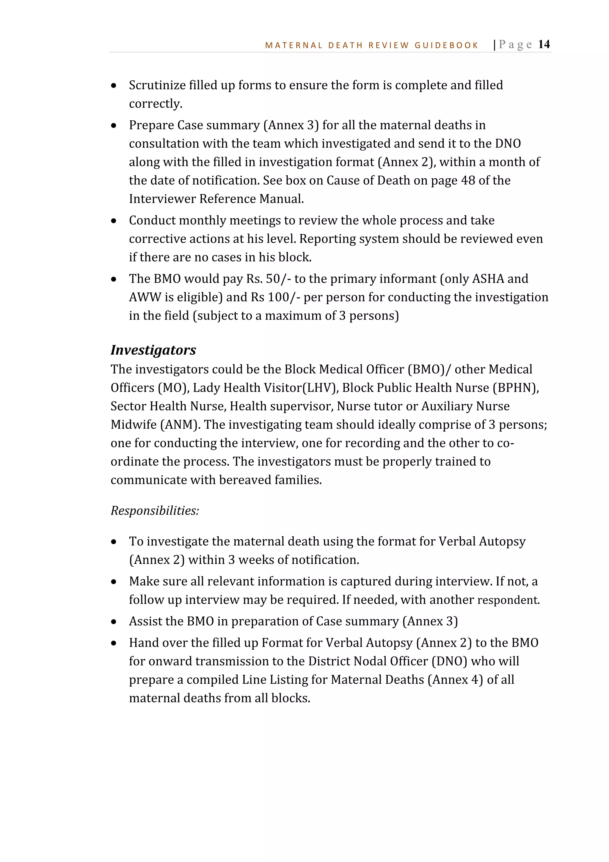 Maternal Death Review guidebook | PDF