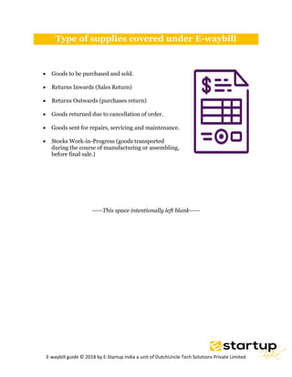 Get Complete guide of E-waybill. | PDF