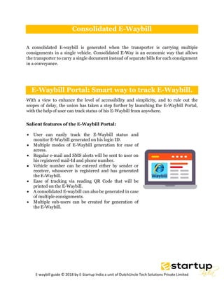 Get Complete guide of E-waybill. | PDF