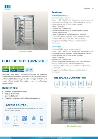 Motwane Full Height Turnstile Catalogue Download | PDF
