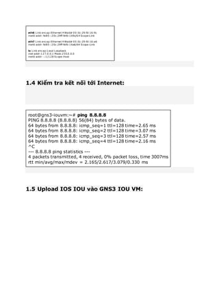 Full hướng dẫn cấu hình gns3 1.1 | DOCX