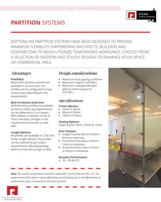 Full ht glass partitions - klass office systems | PDF