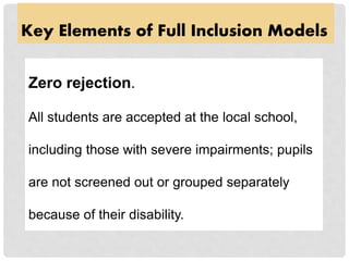 Full inclusion - Special Education | PPTX
