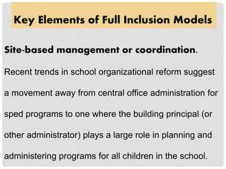 Full inclusion - Special Education | PPTX