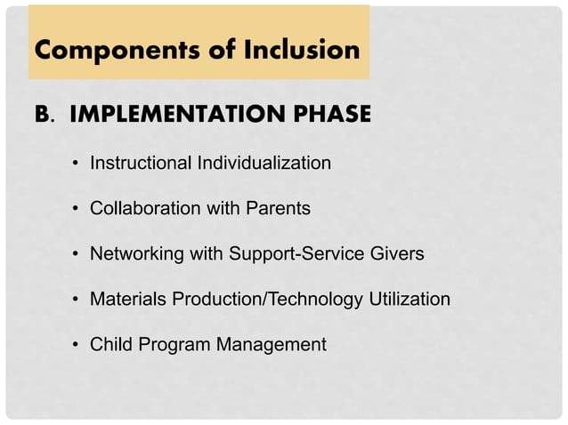 Full inclusion - Special Education | PPTX