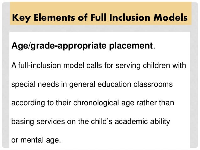 Full inclusion - Special Education