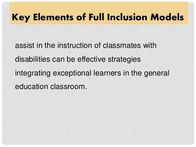 Full inclusion - Special Education