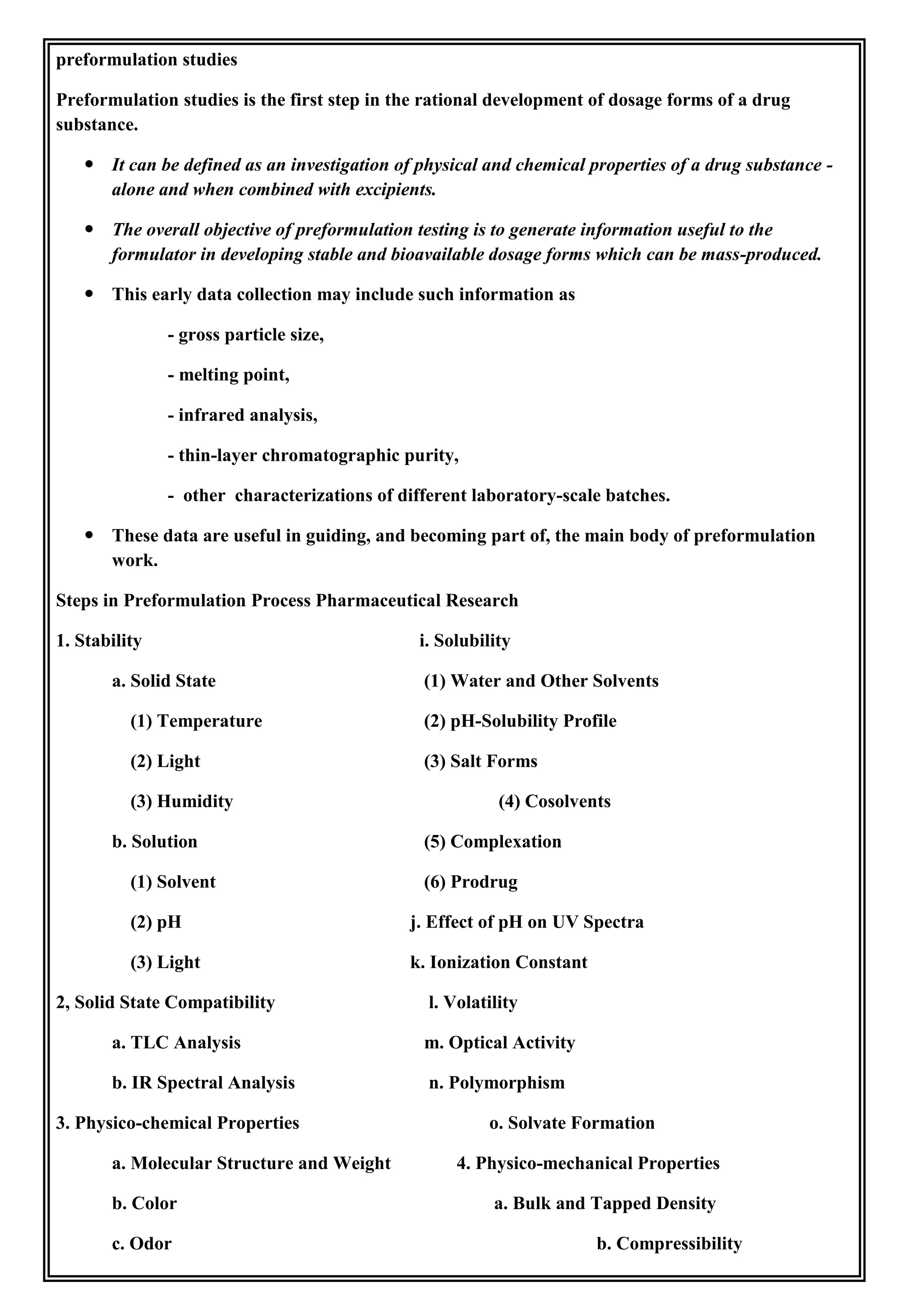 Industrial Pharmacy Notes for M.Pharmacy | PDF