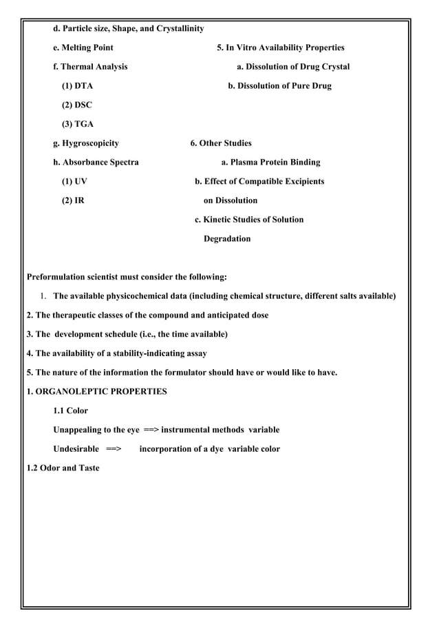 Industrial Pharmacy Notes for M.Pharmacy | PDF