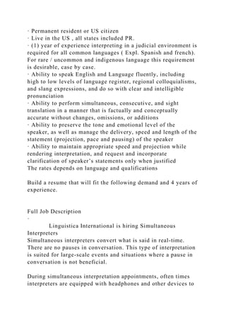 Full Job DescriptionSOS International LLC (SOSI.COM) provides .docx