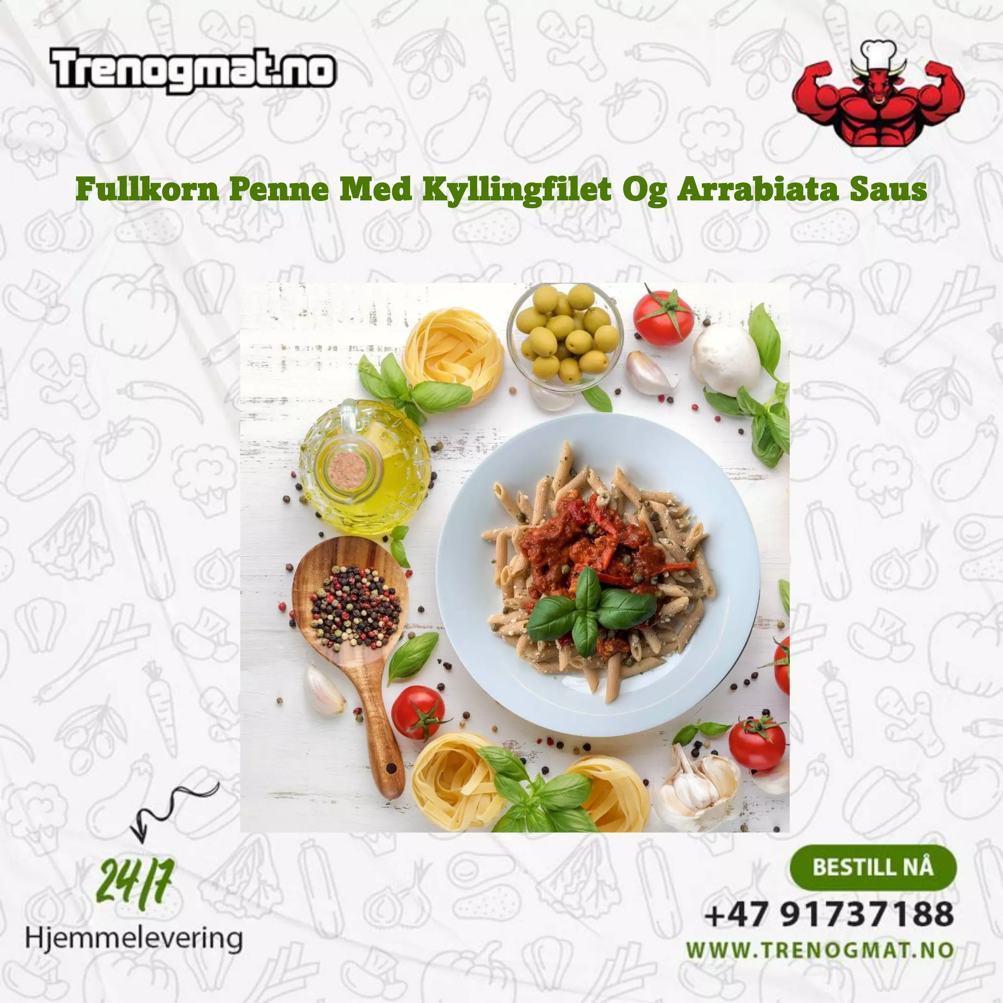 Fullkorn Penne Med Kyllingfilet Og Arrabiata Saus | PDF