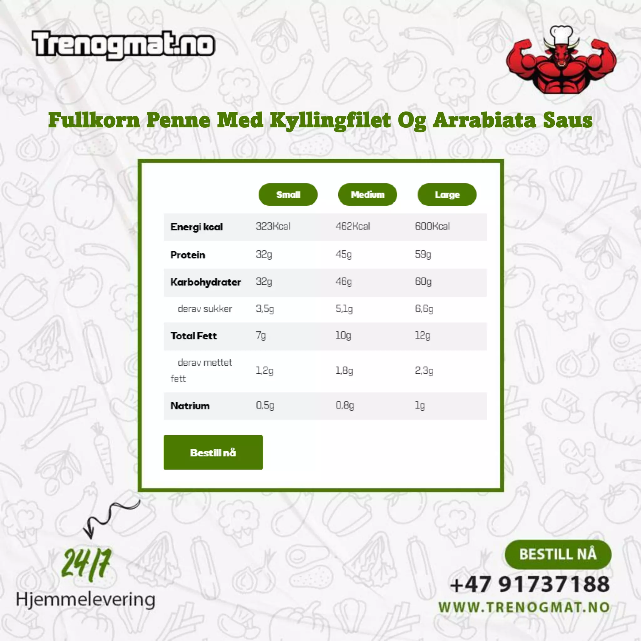 Fullkorn Penne Med Kyllingfilet Og Arrabiata Saus | PDF
