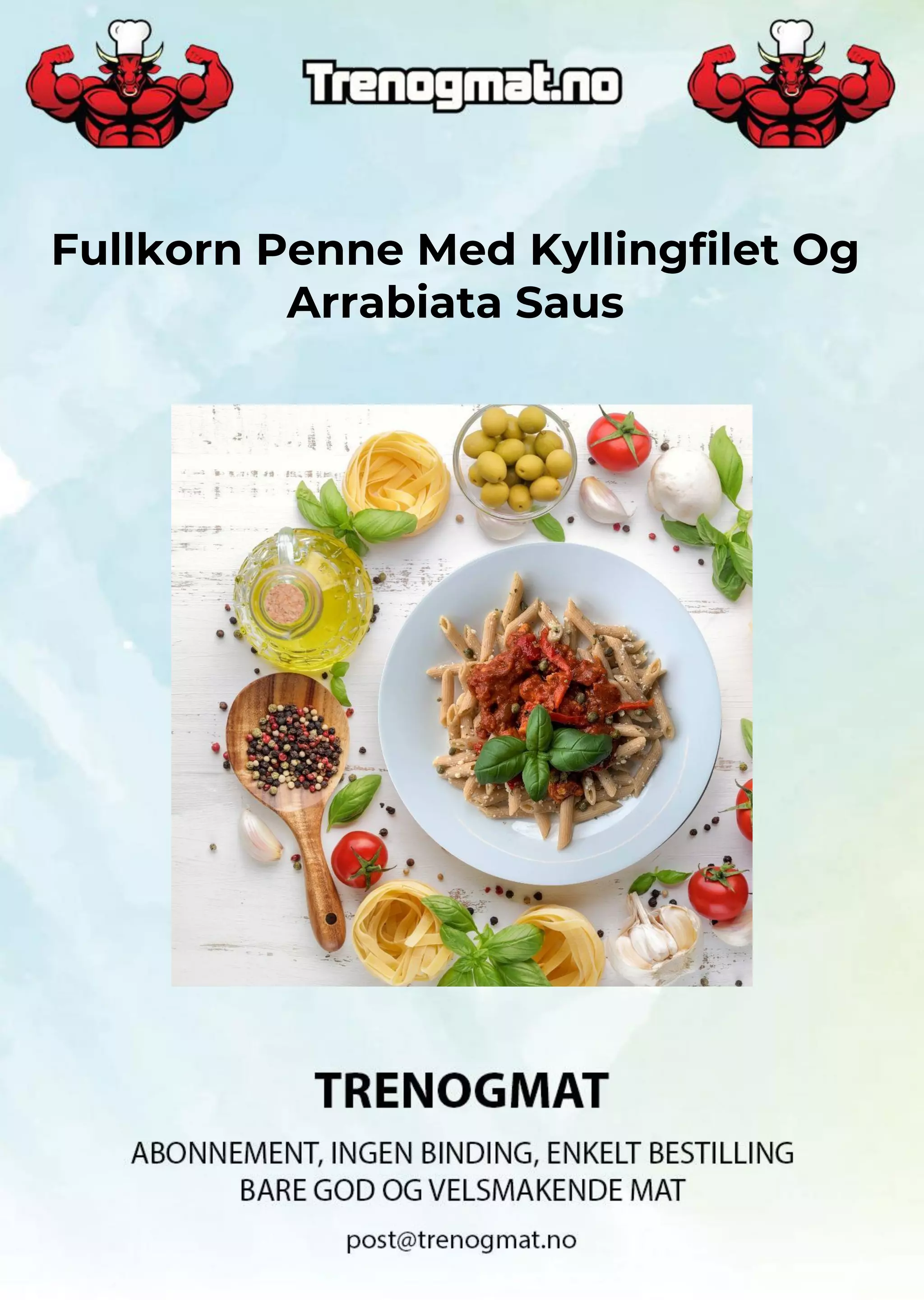 Fullkorn Penne Med Kyllingfilet Og Arrabiata Saus - TrenogMat | PDF